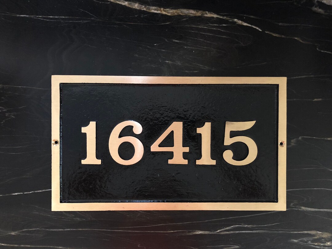 House Number Sign: Custom House Number Sign, 15 3/8 X 9 1/8 ...