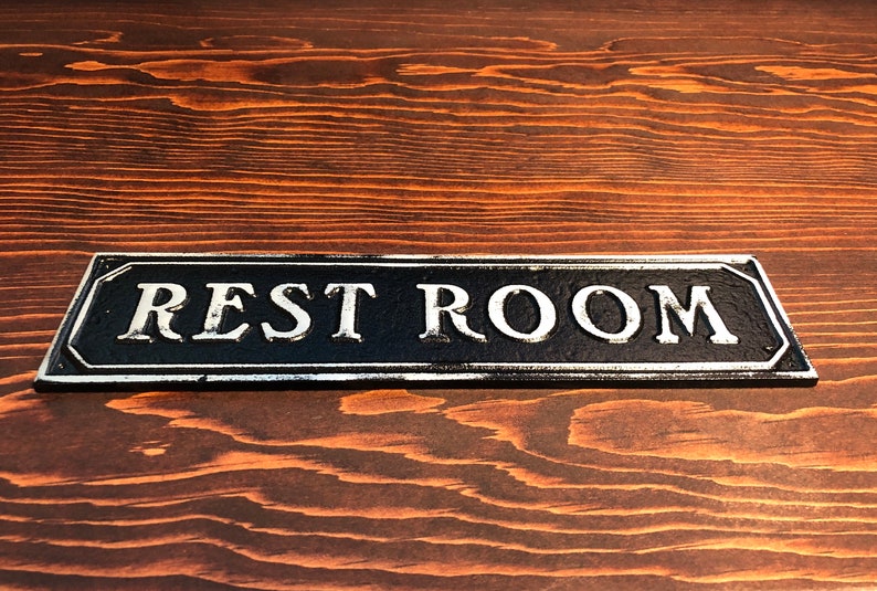 Restroom: Rustic Farmhouse Series Aluminum Sign 9 5/8 X | Etsy