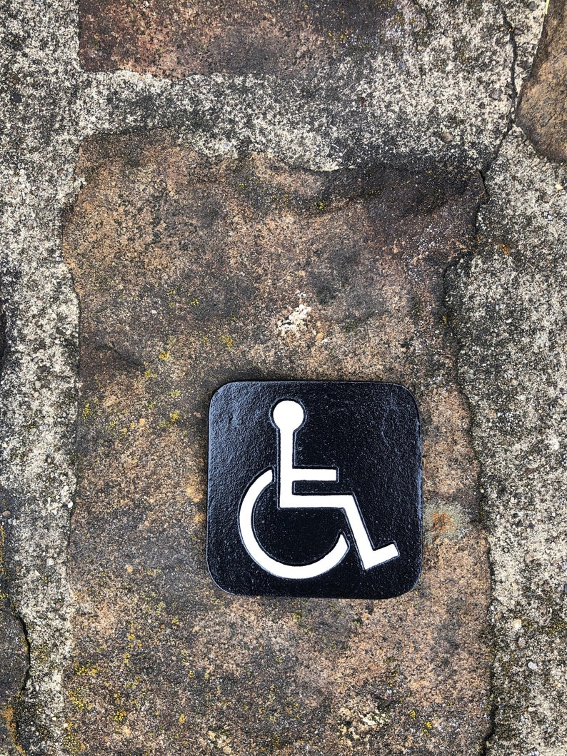Handicap Commercial Sign: Aluminum Antiqued Sign 3 X | Etsy