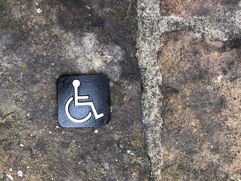 Handicap Commercial Sign: Aluminum Antiqued Sign 3 X | Etsy