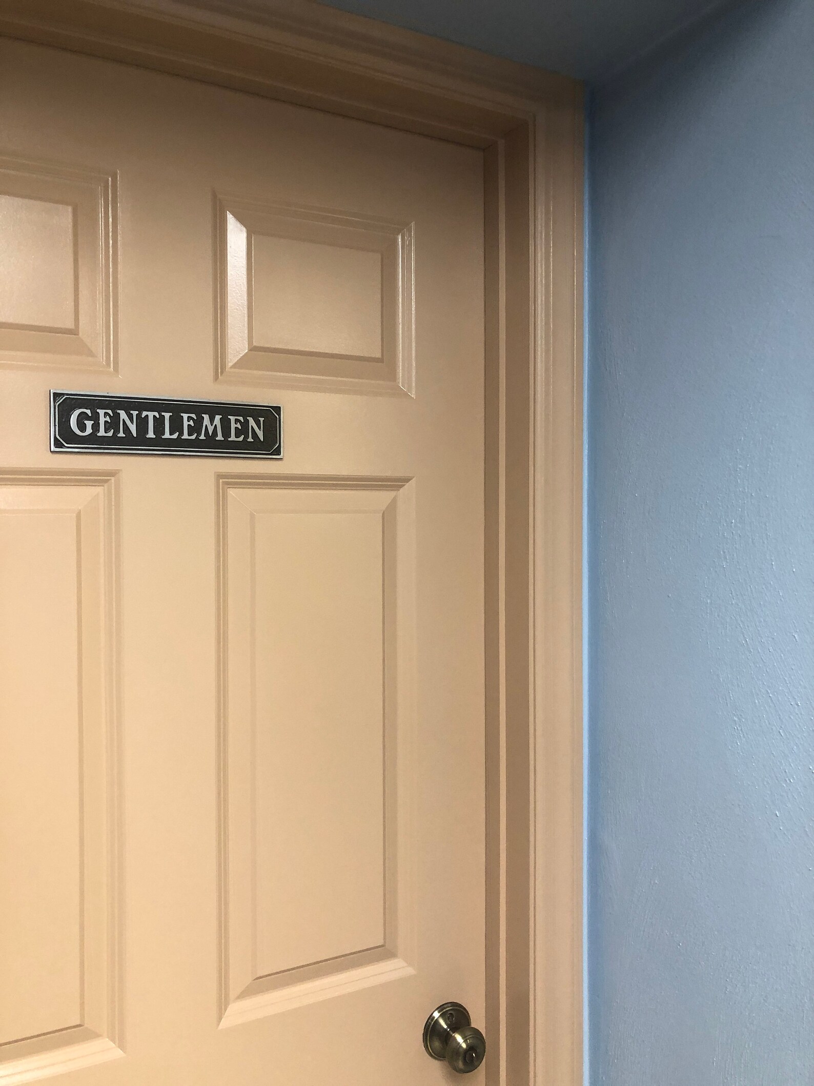 Gentlemen: Public Door Sign, Rustic Farmhouse Series Polished Aluminum ...