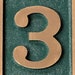 Solid Brass Vertical House Number Sign: Traditional "palmer" Arch ...