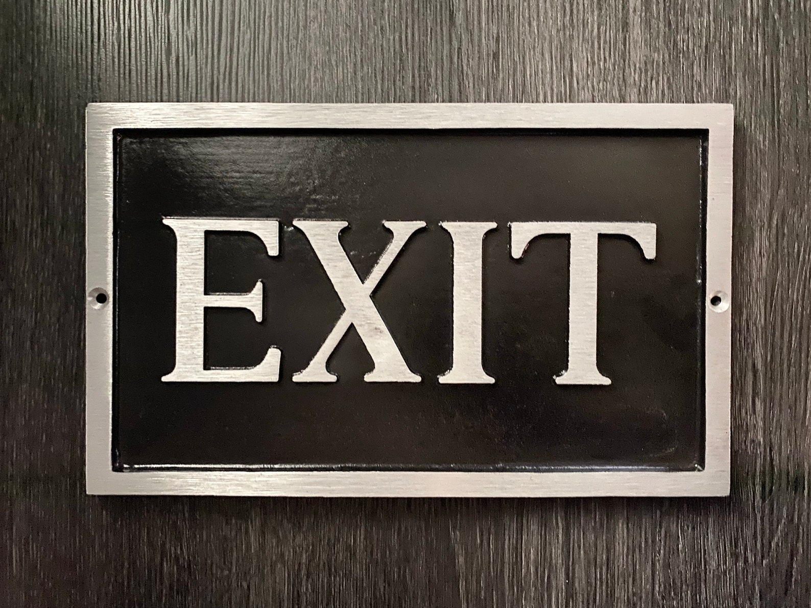 Exit Door or Wall Sign, Modern Series, Aluminum Sign 11 1/2" X 1/2" X 7 ...