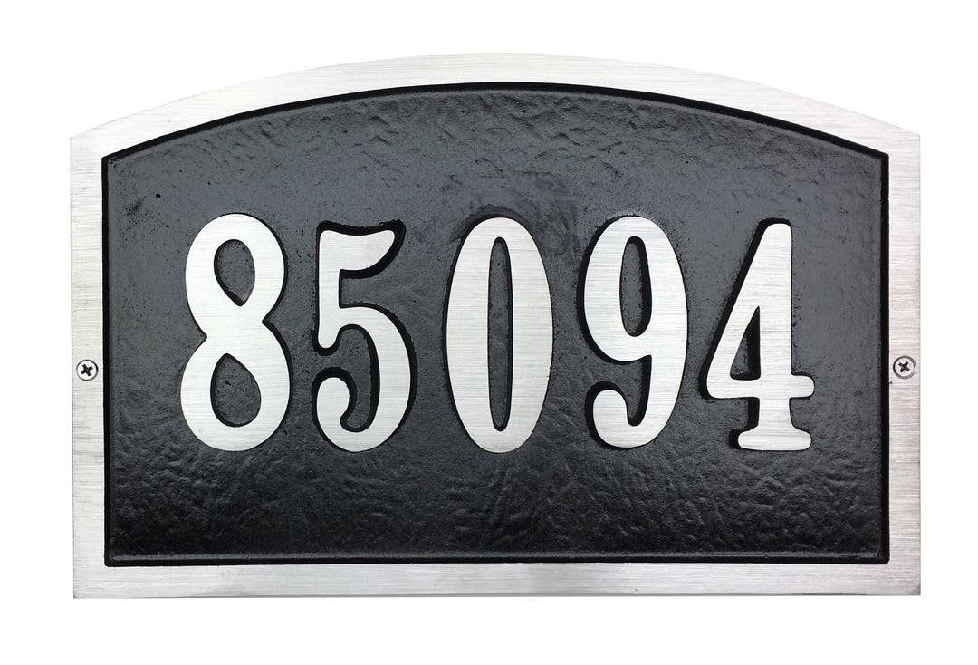Custom House Numbers: Large Aluminum Arch Horizontal House Number Sign ...