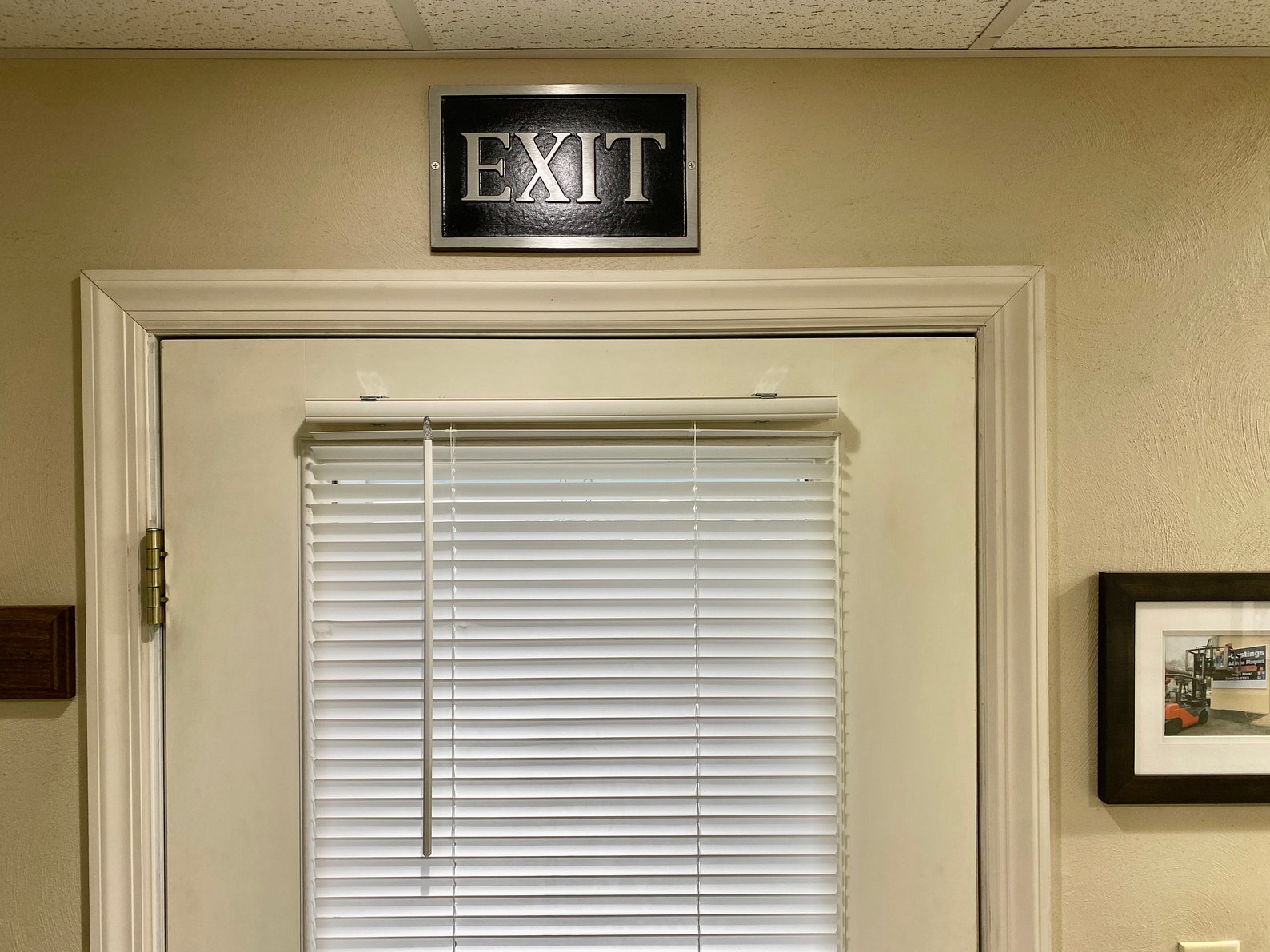 Exit Door or Wall Sign, Modern Series, Aluminum Sign 11 1/2" X 1/2" X 7 ...