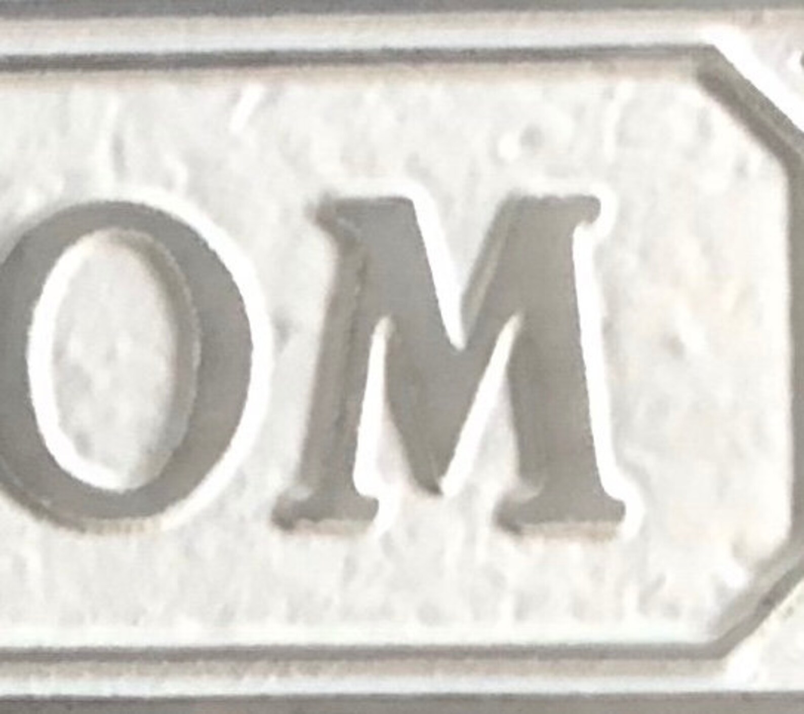 Gentlemen: Public Door Sign, Rustic Farmhouse Series Polished Aluminum ...