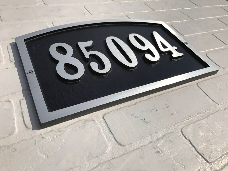 Custom House Numbers: Large Aluminum Arch Horizontal House | Etsy