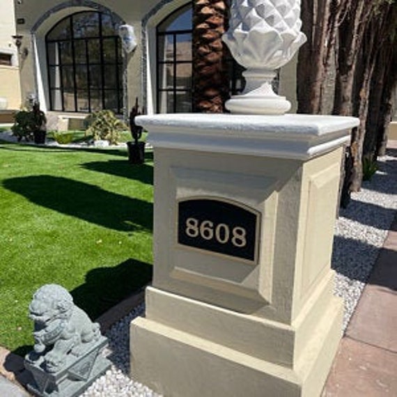 Custom House Numbers: Large Brass Arch Horizontal House Number | Etsy