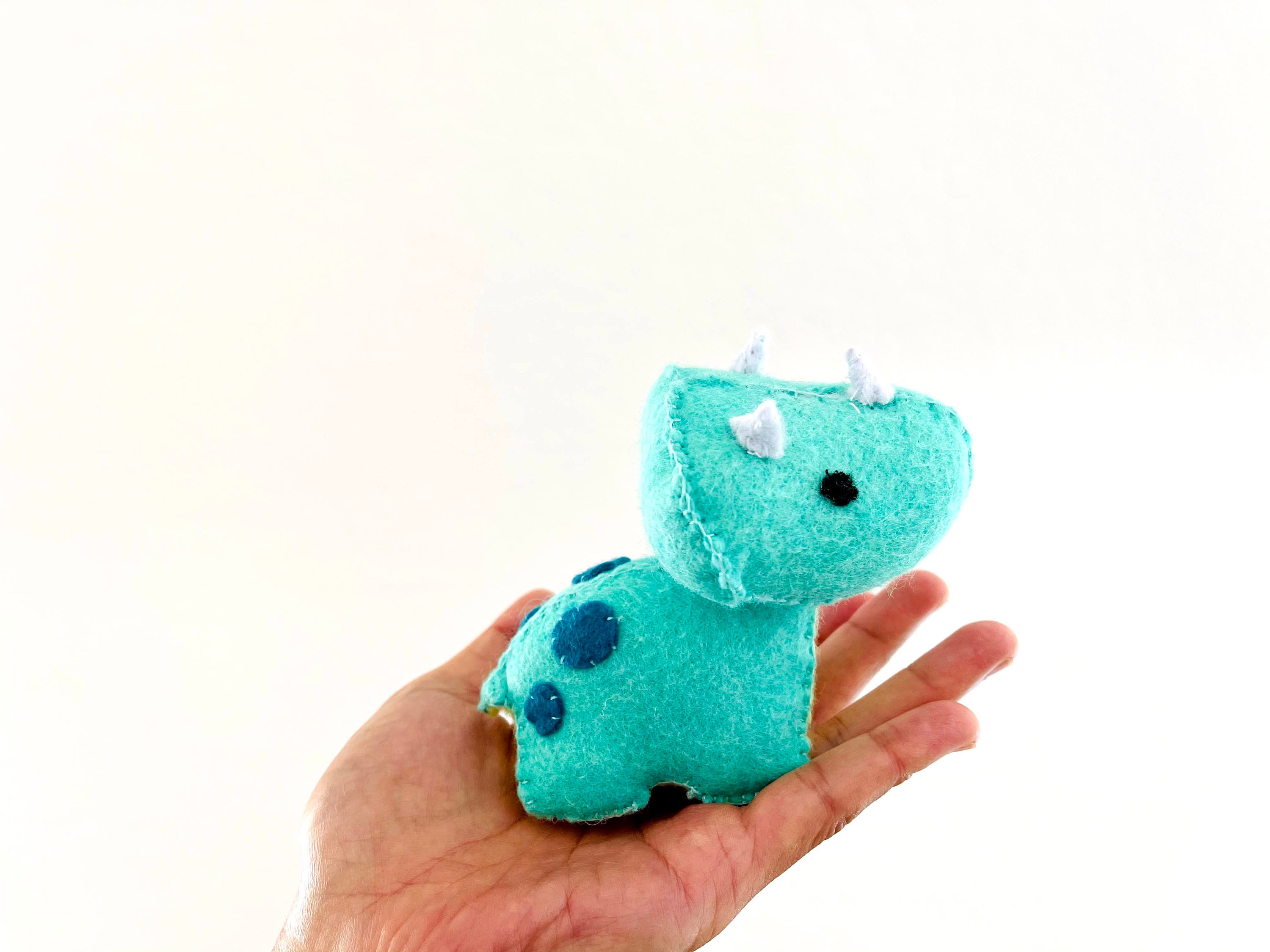 Terry the Triceratops Felt Sewing Pattern / PDF Download / Dinosaur ...