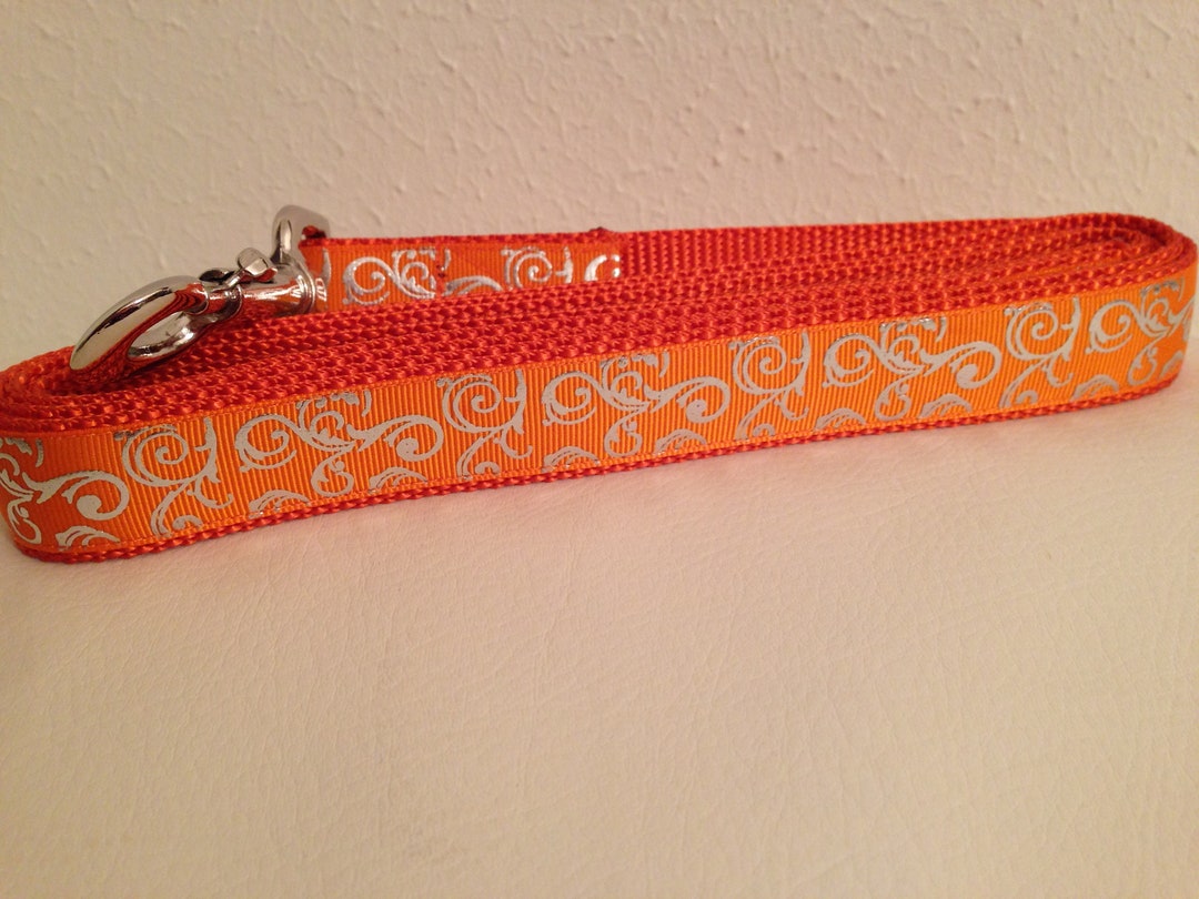 Royal Swirl Orange Dog Leash, Orange Dog Leash, Heavy Duty Dog Leash ...