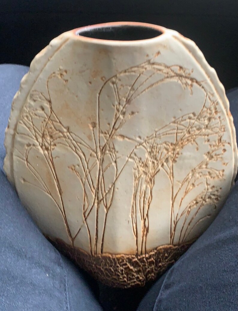 Tenmoku Studio art pottery vase Malaysian nature inspired | Etsy