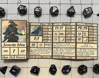 D&D 5e Mini Character Sheet, Pocket Size Digital Download - Etsy