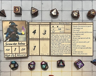D&D 5e Mini Character Sheet, Pocket Size Digital Download - Etsy