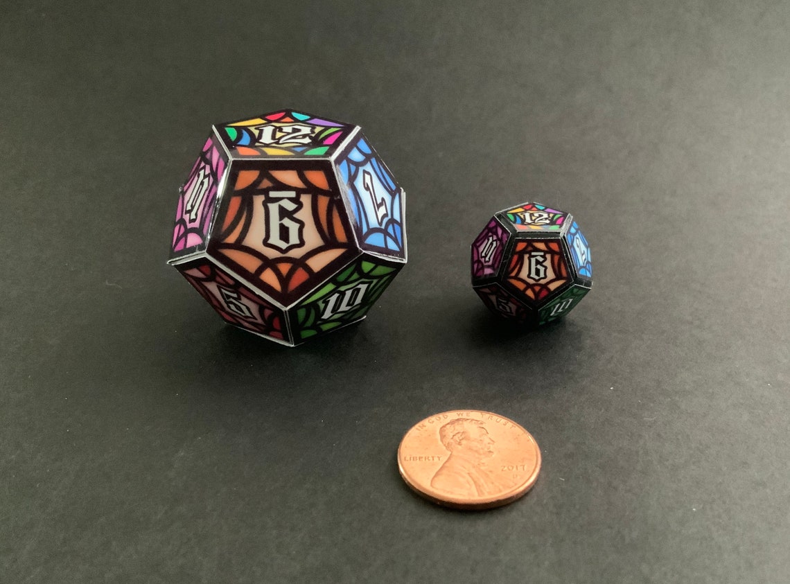 Stained Glass Paper Dice Set Digital Download - Etsy