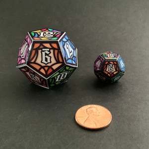Stained Glass Paper Dice Set Digital Download - Etsy