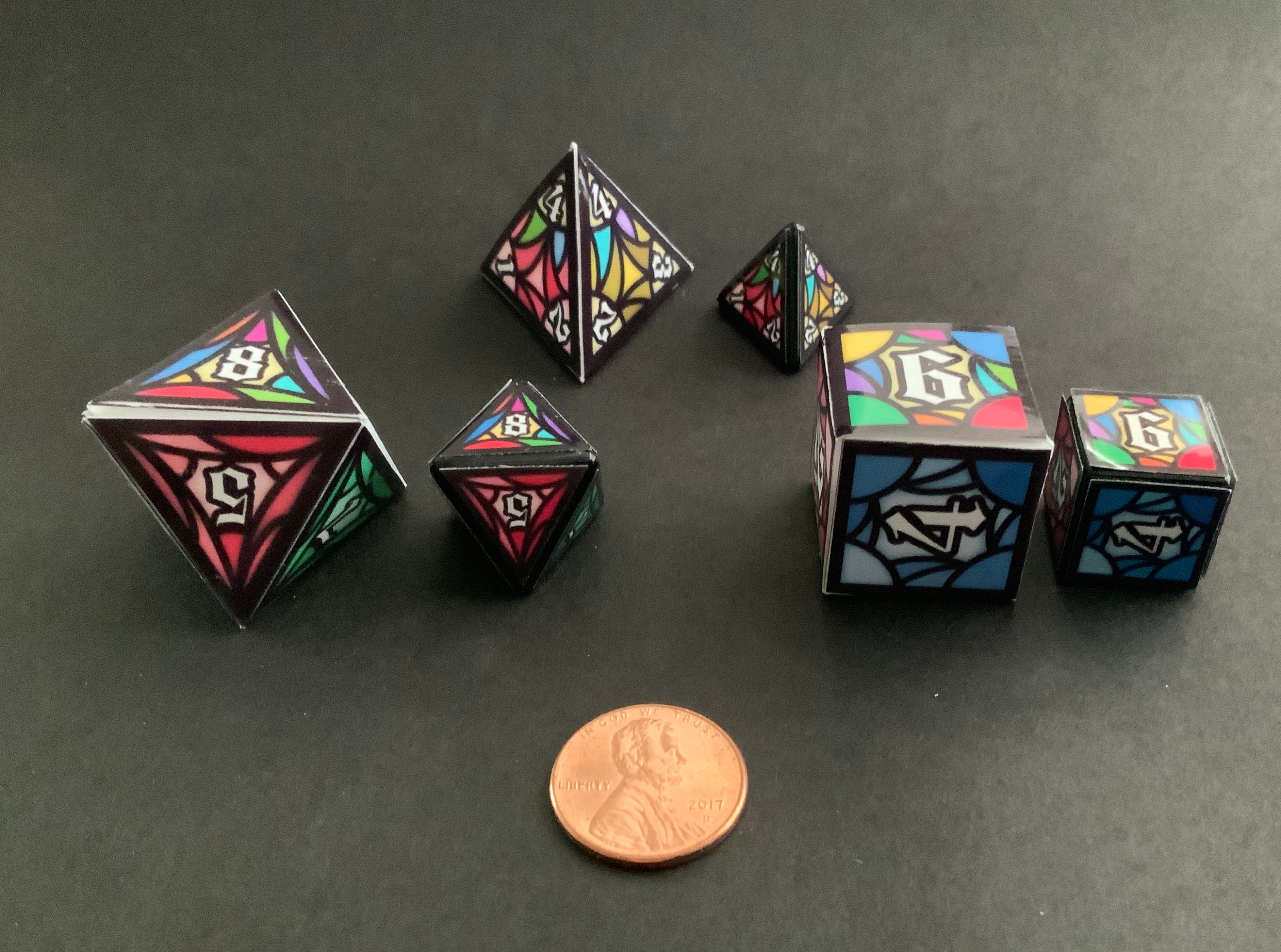 Stained Glass Paper Dice Set Digital Download - Etsy
