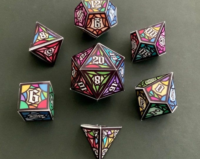 Papercraft RPG Dice Polyset LARGE 7cm/3 Paper Dice for D&D, Pathfinder ...
