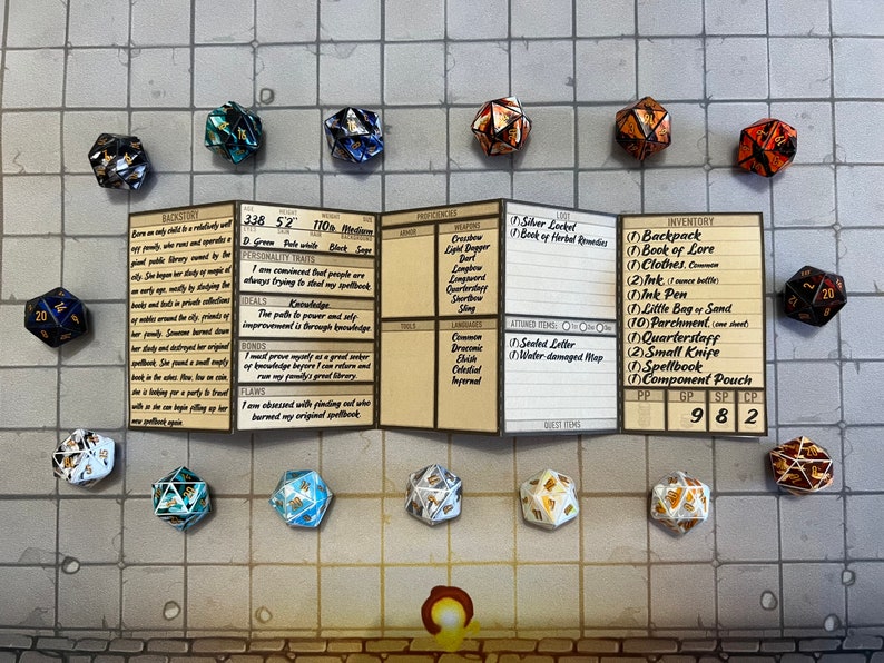 D&D 5e Mini Character Sheet Pocket Size Digital Download - Etsy UK