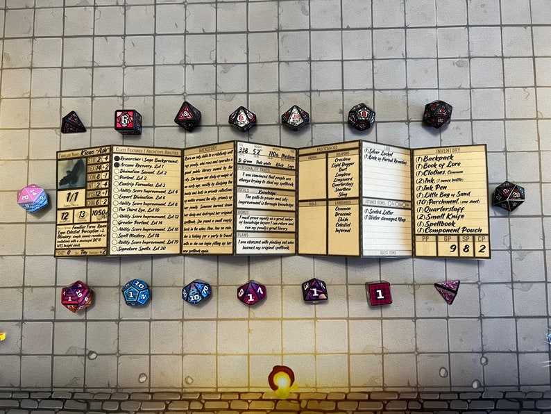 D&D 5e Mini Character Sheet Pocket Size Digital Download - Etsy UK