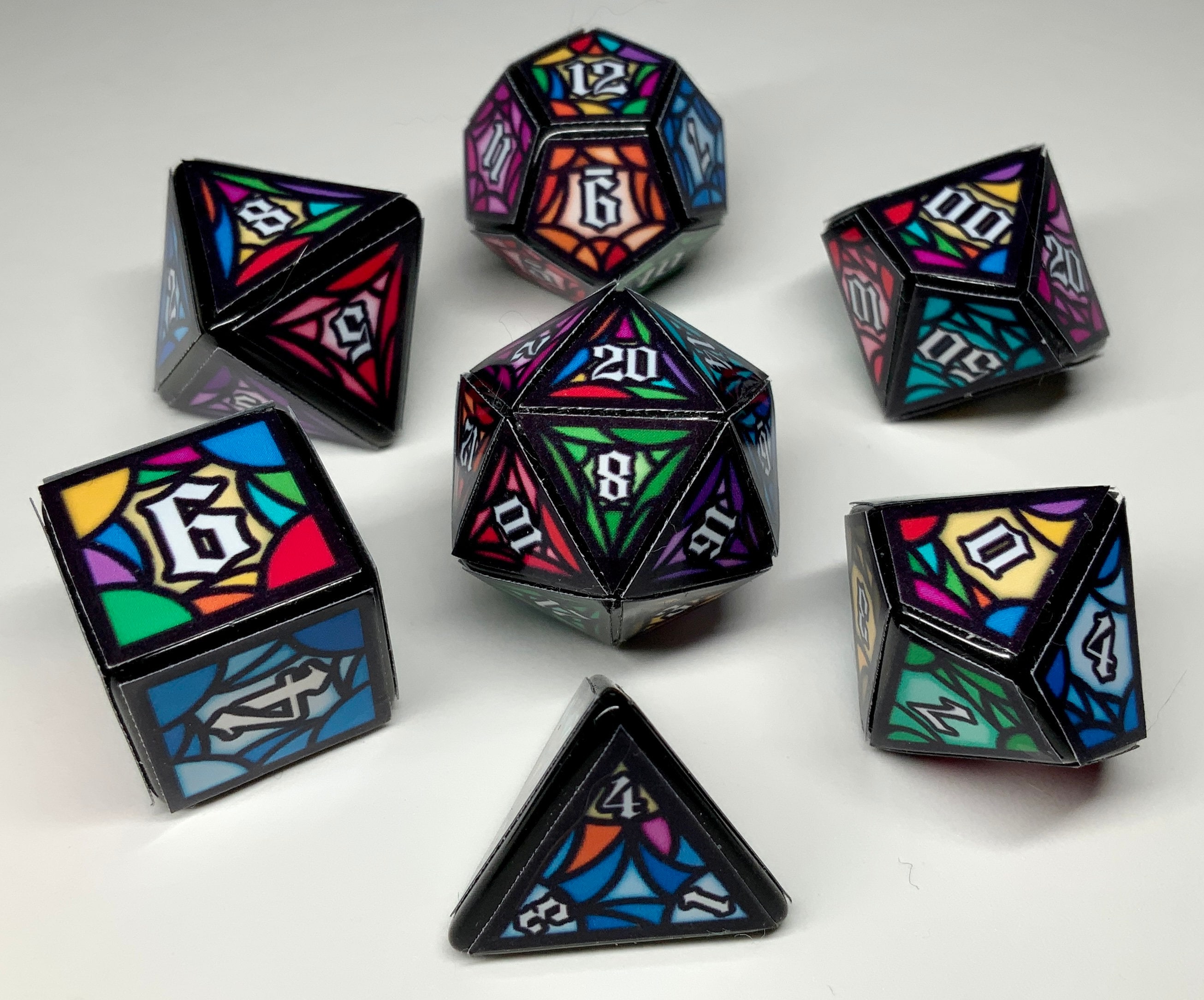 Stained Glass Sticker Dice Set Digital Download - Etsy