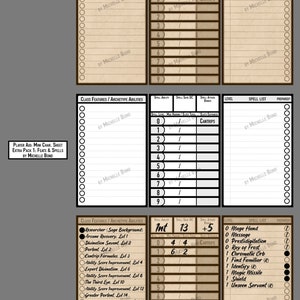 D&D 5e Mini Character Sheet, Pocket Size Digital Download - Etsy