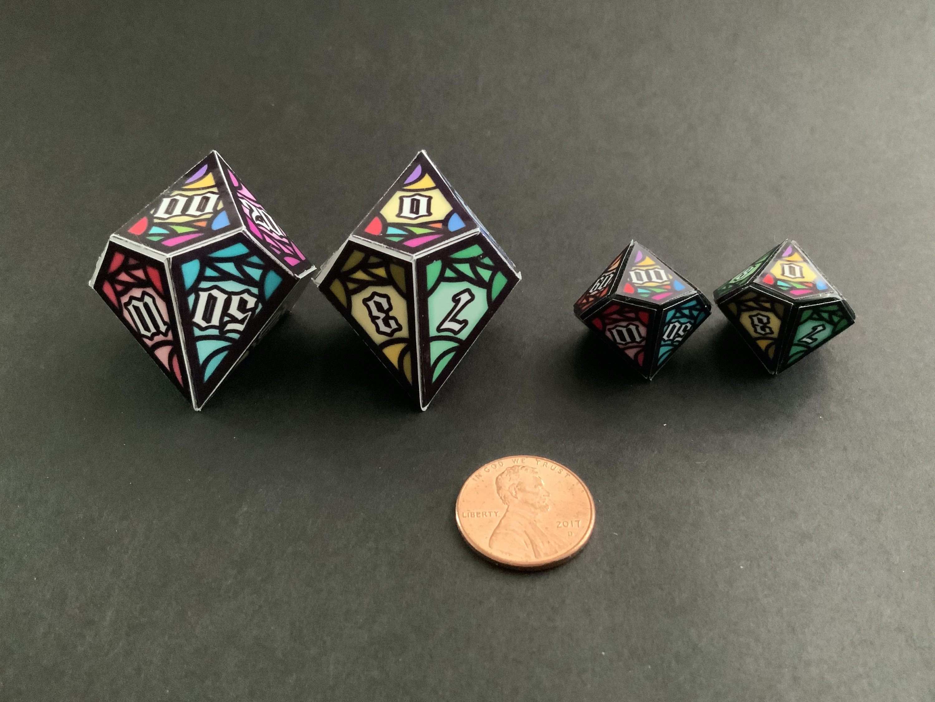Stained Glass Paper Dice Set Digital Download - Etsy