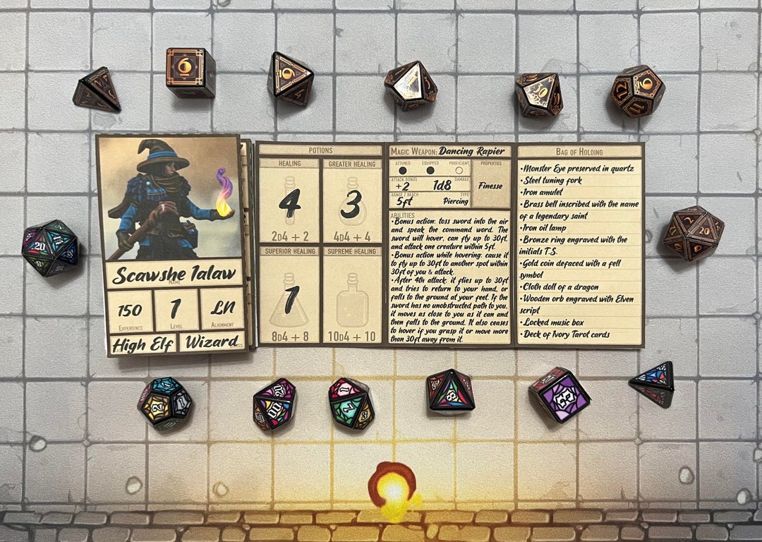 Extra Pack 3 D&D 5e Mini Character Sheet Pages, Pocket Size Digital ...