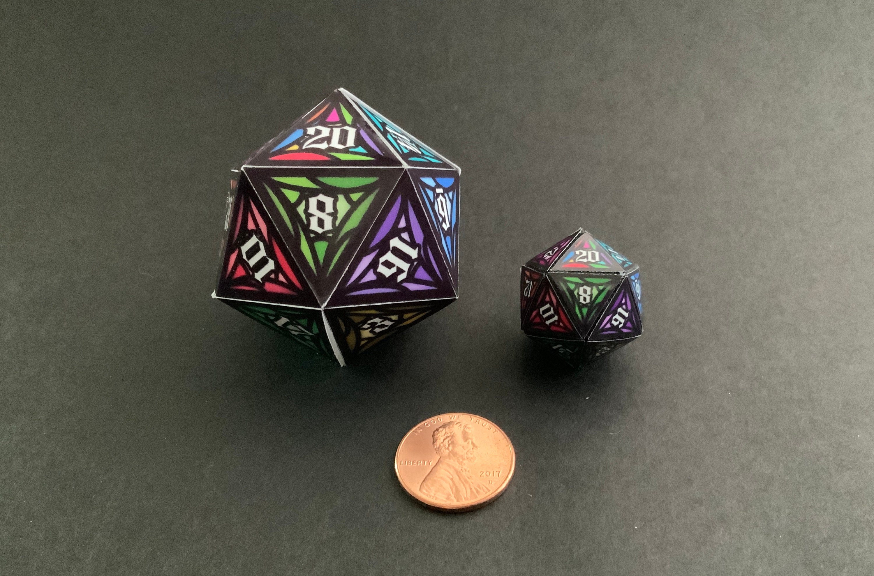 Stained Glass Paper Dice Set Digital Download - Etsy