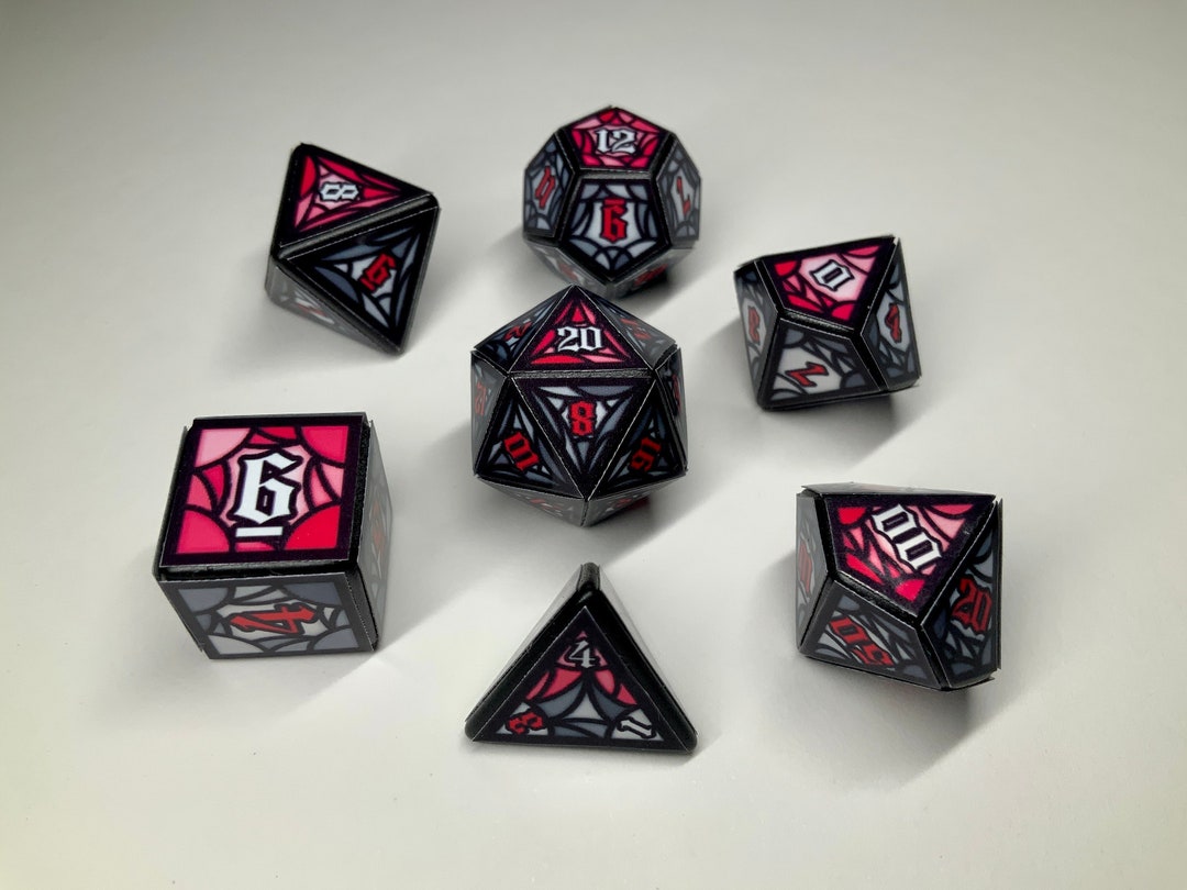 Gothic Stained Glass Sticker Dice Set Digital Download - Etsy