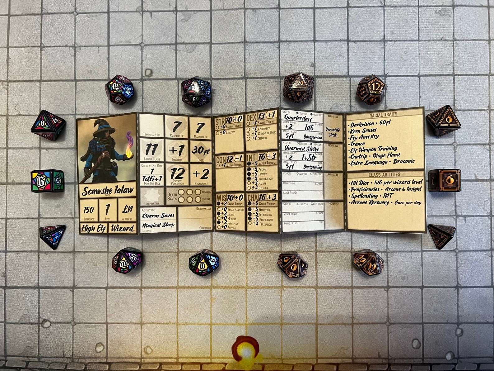 D&D 5e Mini Character Sheet, Pocket Size Digital Download - Etsy