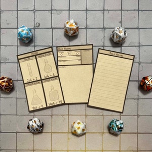 Extra Pack 3 D&D 5e Mini Character Sheet Pages, Pocket Size Digital ...