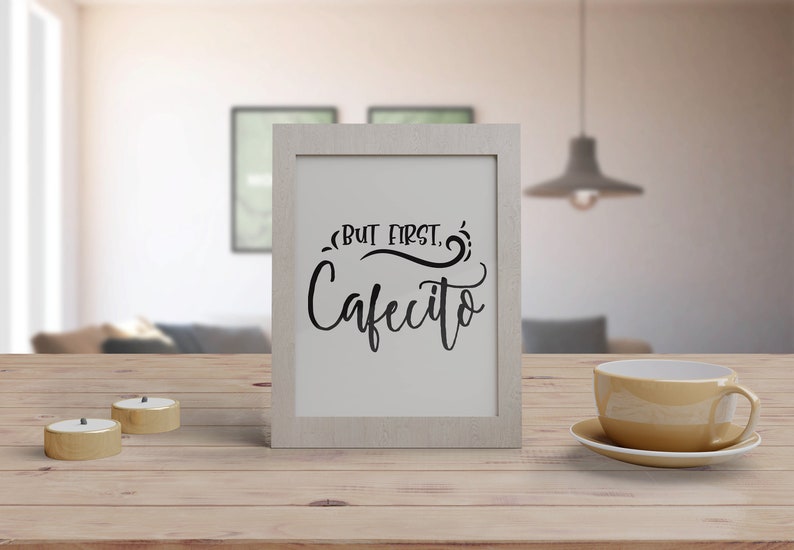 But First Cafecito, Spanish Wall Art Design, Decor for Coffee Station ...