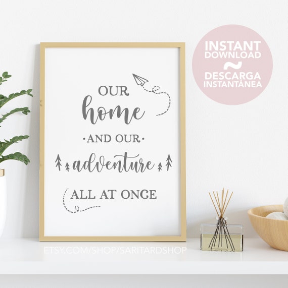 Our Home and Our Adventure. Wall Art Design for Travel and - Etsy