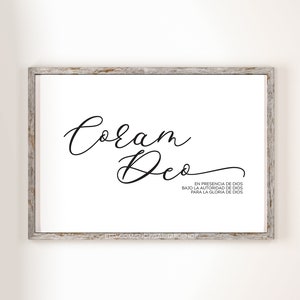 Coram Deo - Christian Wall Art Design for Home Decor in Spanish ...
