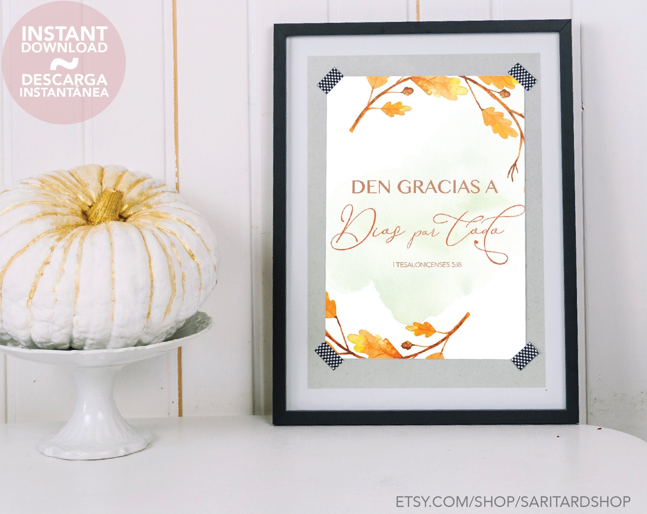Den Gracias Por Todo. Thanksgiving Christian Wall Decor in Spanish ...