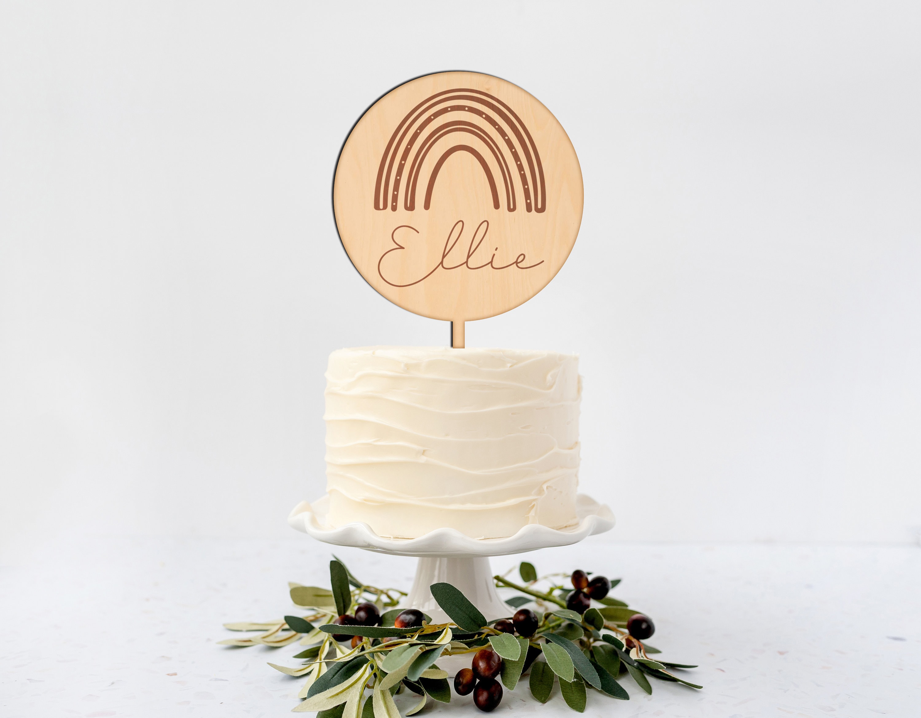 Custom Rainbow Cake Topper Rainbow Cake Topper Boho - Etsy