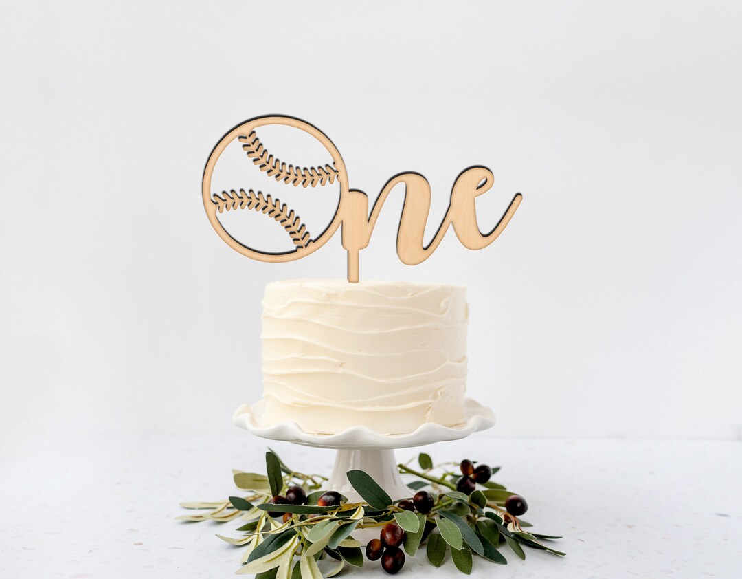 Baseball Cake Topper One Cake Topper Smash Cake Topper First Birthday ...