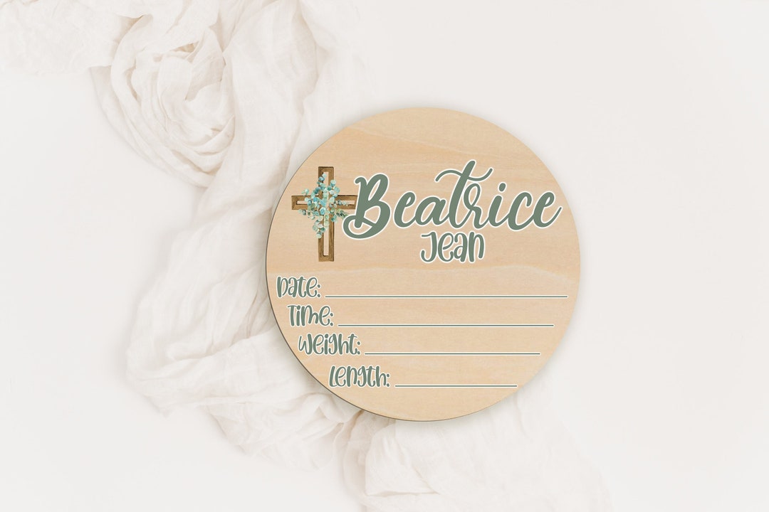 God Bless Birth Stat Sign - God Bless Name Sign - Personalized Nursery ...