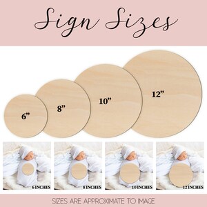 Wildflower Wood Round - Announcement Sign - Floral Name Sign ...