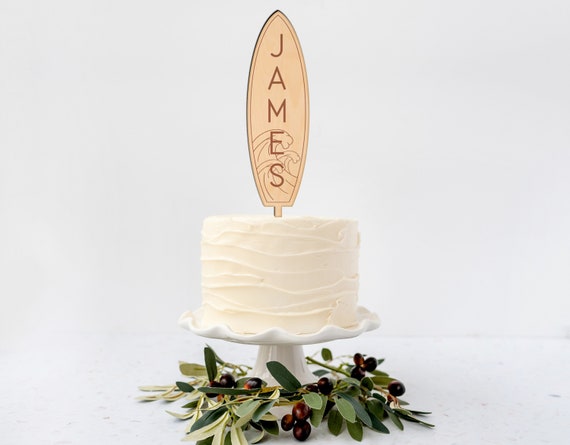 Surfboard Cake Topper Custom Surfing Cake Topper Boho Cake - Etsy