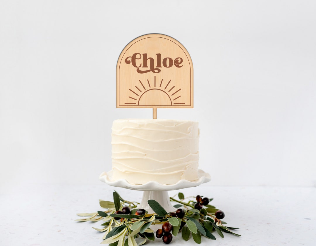 Personalized Sunshine Cake Topper Sun Cake Topper Boho Sun Cake Topper ...