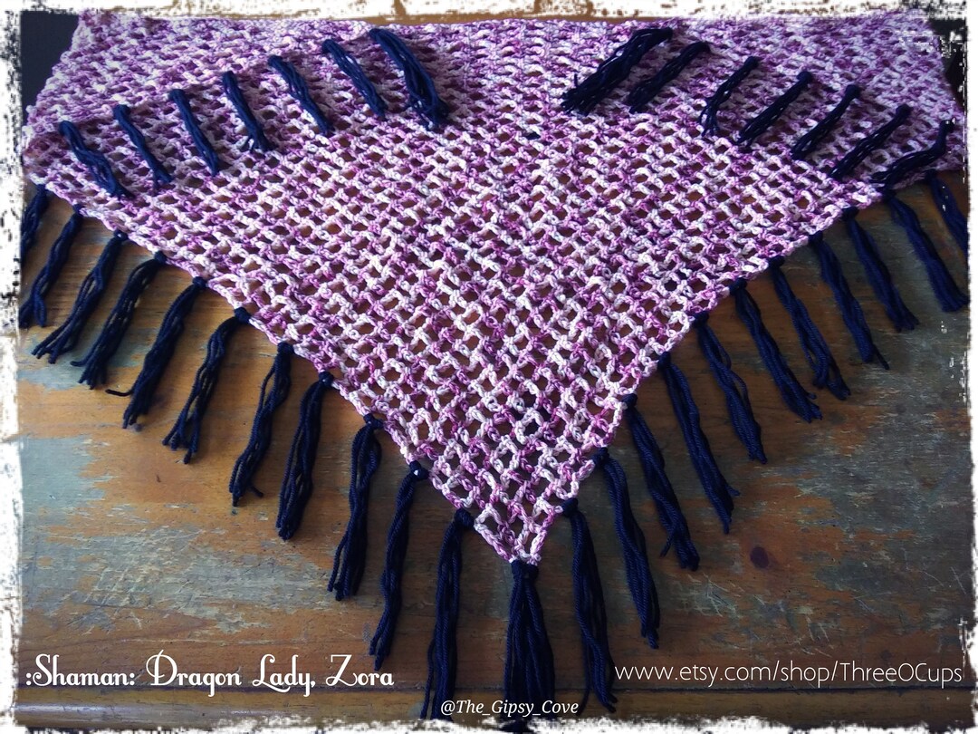 Off Black Cherry: Crocheted Shawl - Etsy