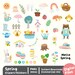 Spring Elements Clipart, Digital Stickers | Season | DIY Crafts | PNG ...