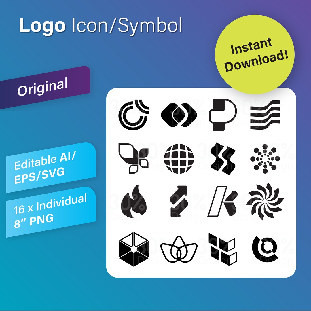 Logo Design Icon Symbol Instant Download AI EPS SVG Png Commercial Use ...