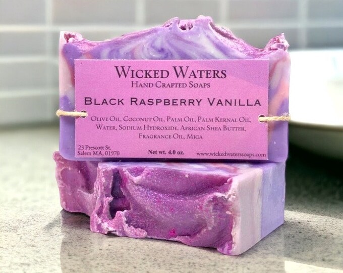 BLACK RASPBERRY VANILLA Handcrafted Soap Cold Process Christmas Gift ...