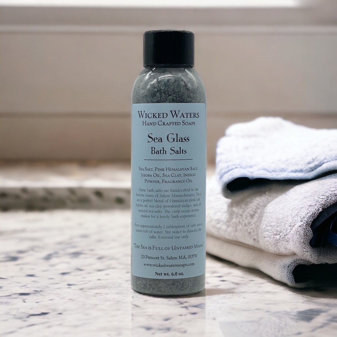 SEA GLASS Handcrafted Bath Salts | Sea Salt | Nautical Gift | Sea Clay ...