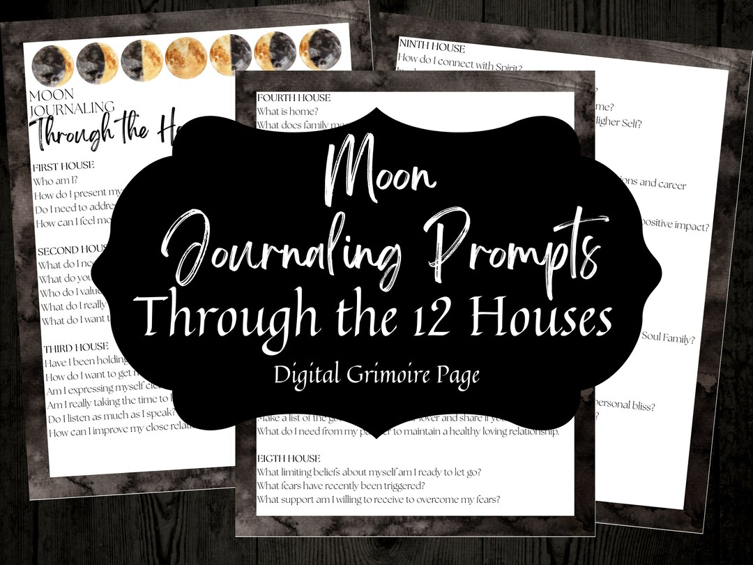 Moon Journaling Prompts, Printable, Digital Download - Etsy