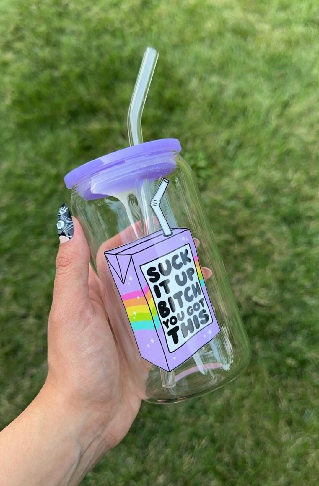 Motivational Quote Glass Cup / Sarcastic Quote Cup / Funny Girly Theme ...