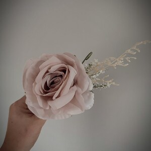 Boho Pampas Grass Blush Pink Bouquet Ivory Brooch Bridal Bouquet ...