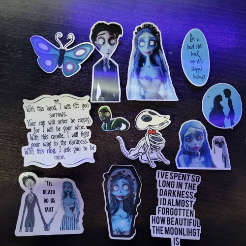 Corpse Bride Inspired Sticker Set - Etsy